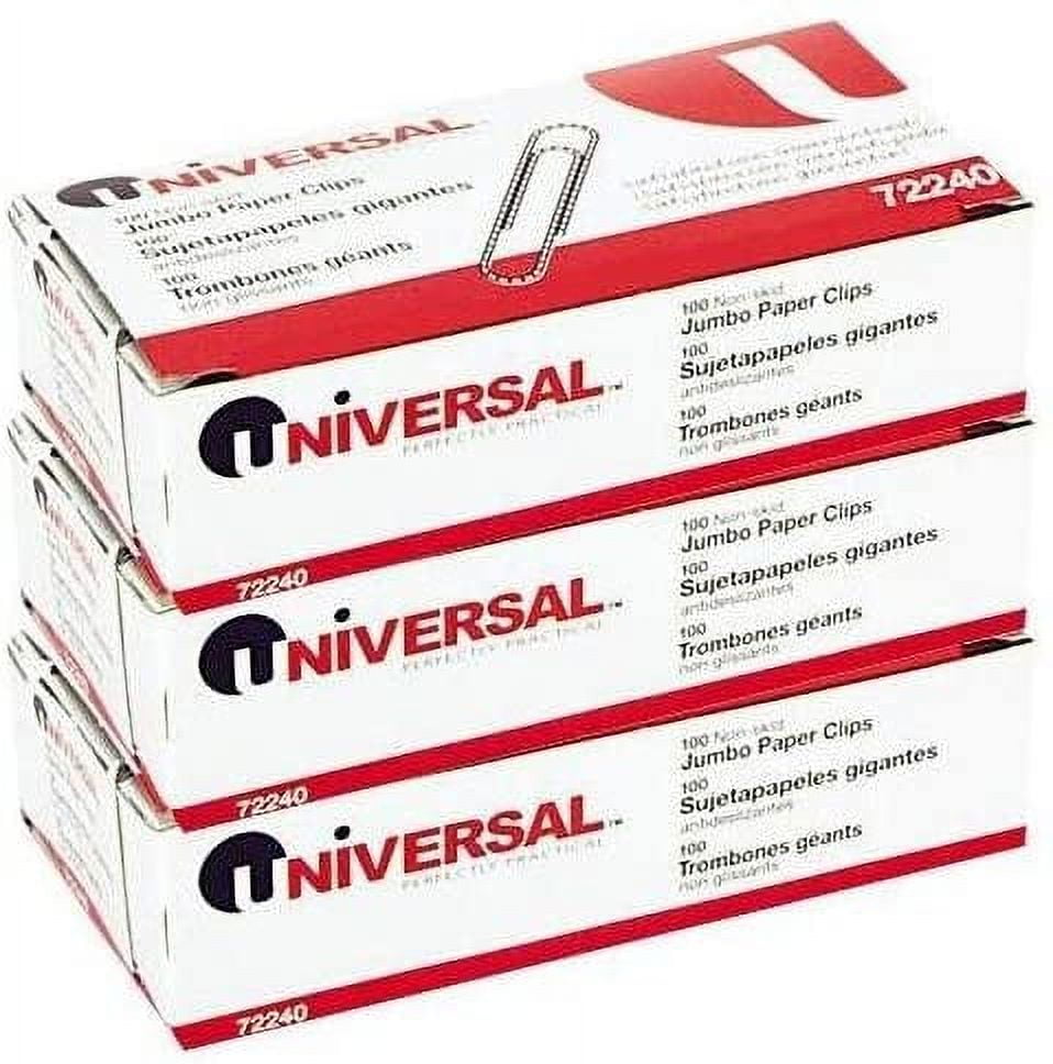Universal Nonskid Paper Clips, Wire, Jumbo, Silver,-100 Ct, 3 Pk ...