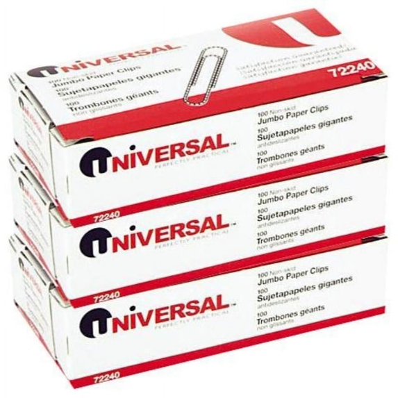 Universal Jumbo Silver Office Supplies, Non-Skid Regular Paper Clips ...