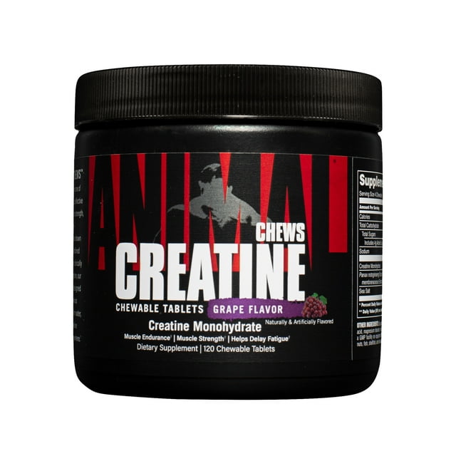 Universal Nutrition Animal Creatine Chews - Grape - 120 Tablets ...