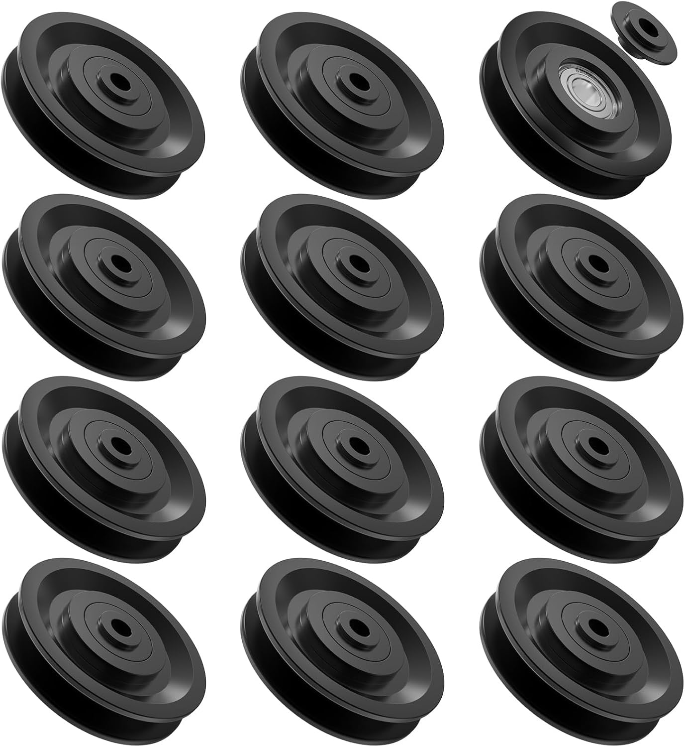 Universal Nylon Bearing Pulley Wheel Replace Gym Attachments Diameter ...