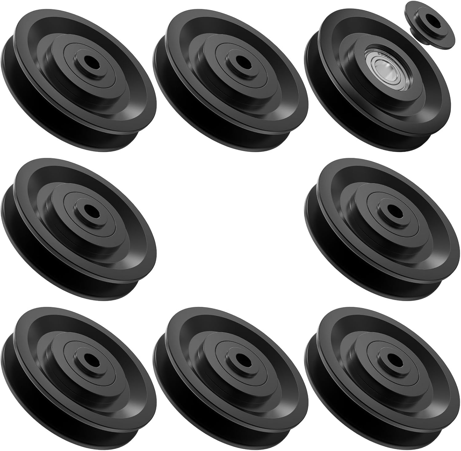 Universal Nylon Bearing Pulley Wheel Replace Gym Attachments Diameter ...
