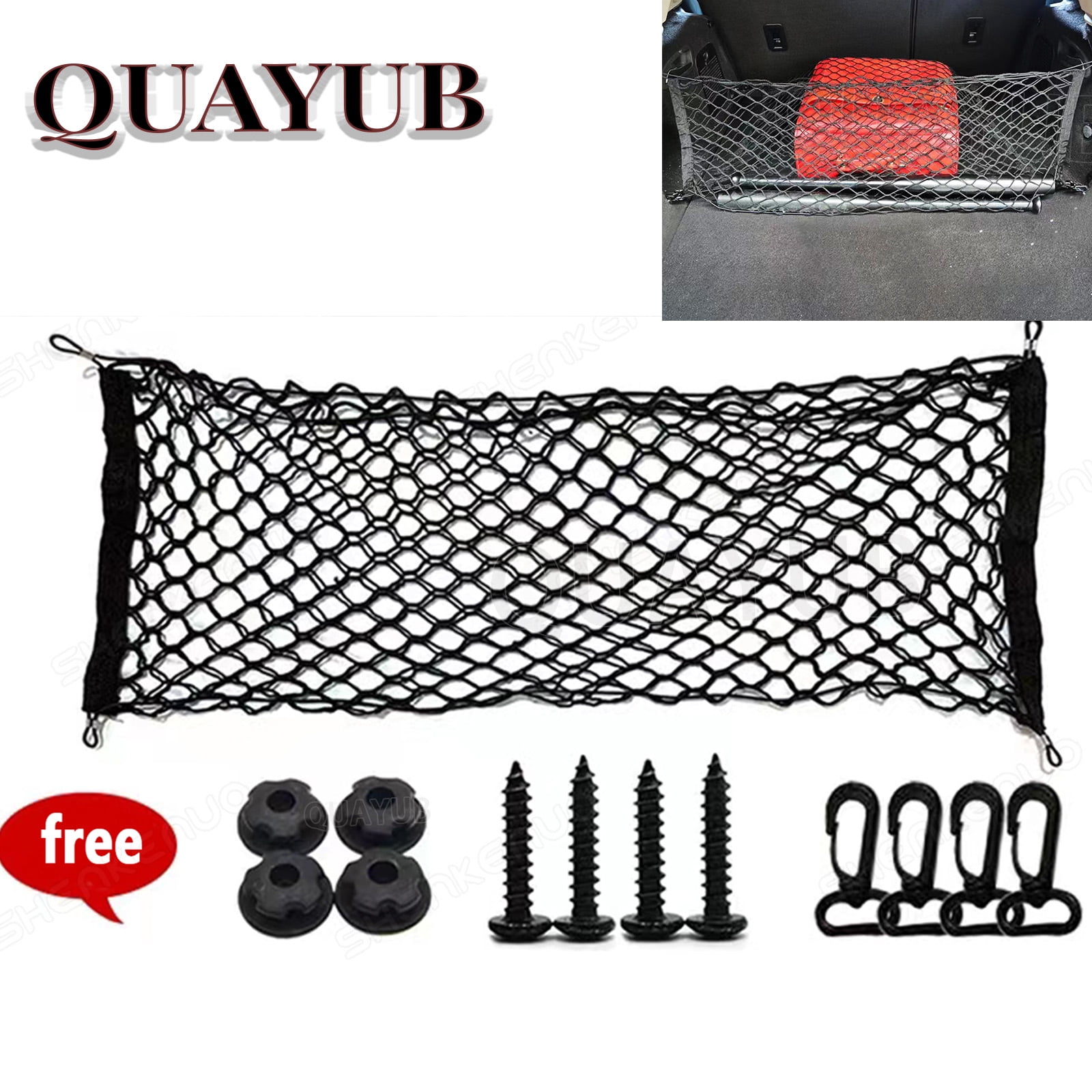 Universal Nylon Car Trunk Boot Luggage Storage Organizer Cargo Net Tidy ...