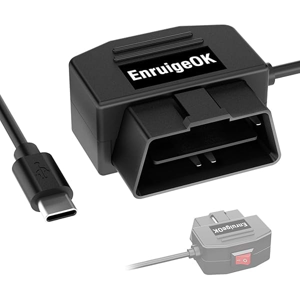 Universal OBD OBD2 Power Cable for Dash Camera 24 Hours Surveillance ...