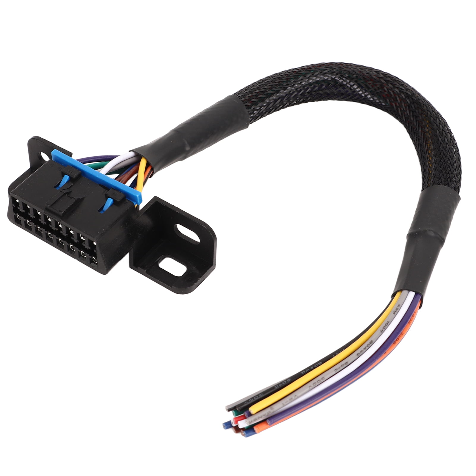 Universal OBD2 Female Connector to Open Cable, 16PIN Dash Port Pigtail ...