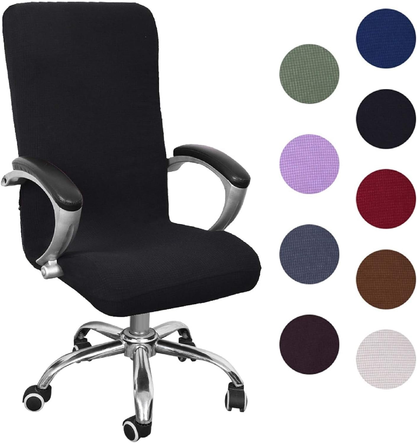 Universal Office Chair Cover Stretch Microfiber Washable Office Chair ...