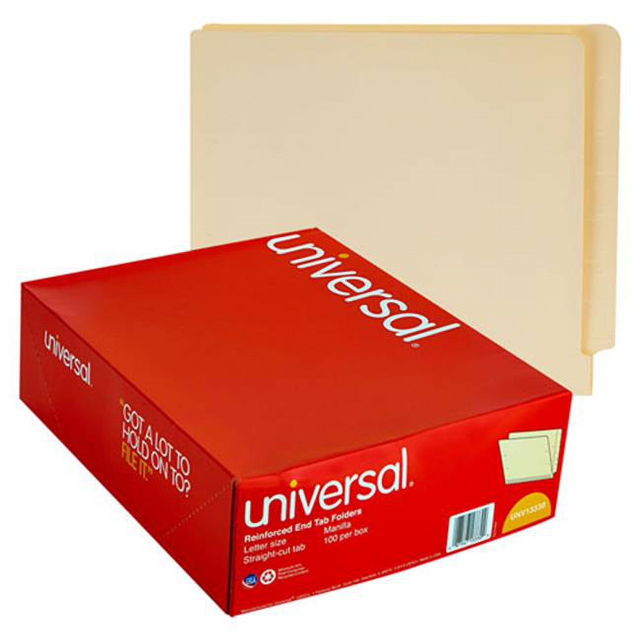 Universal Office Products 13330 Manila Reinforced Shelf Folder ...