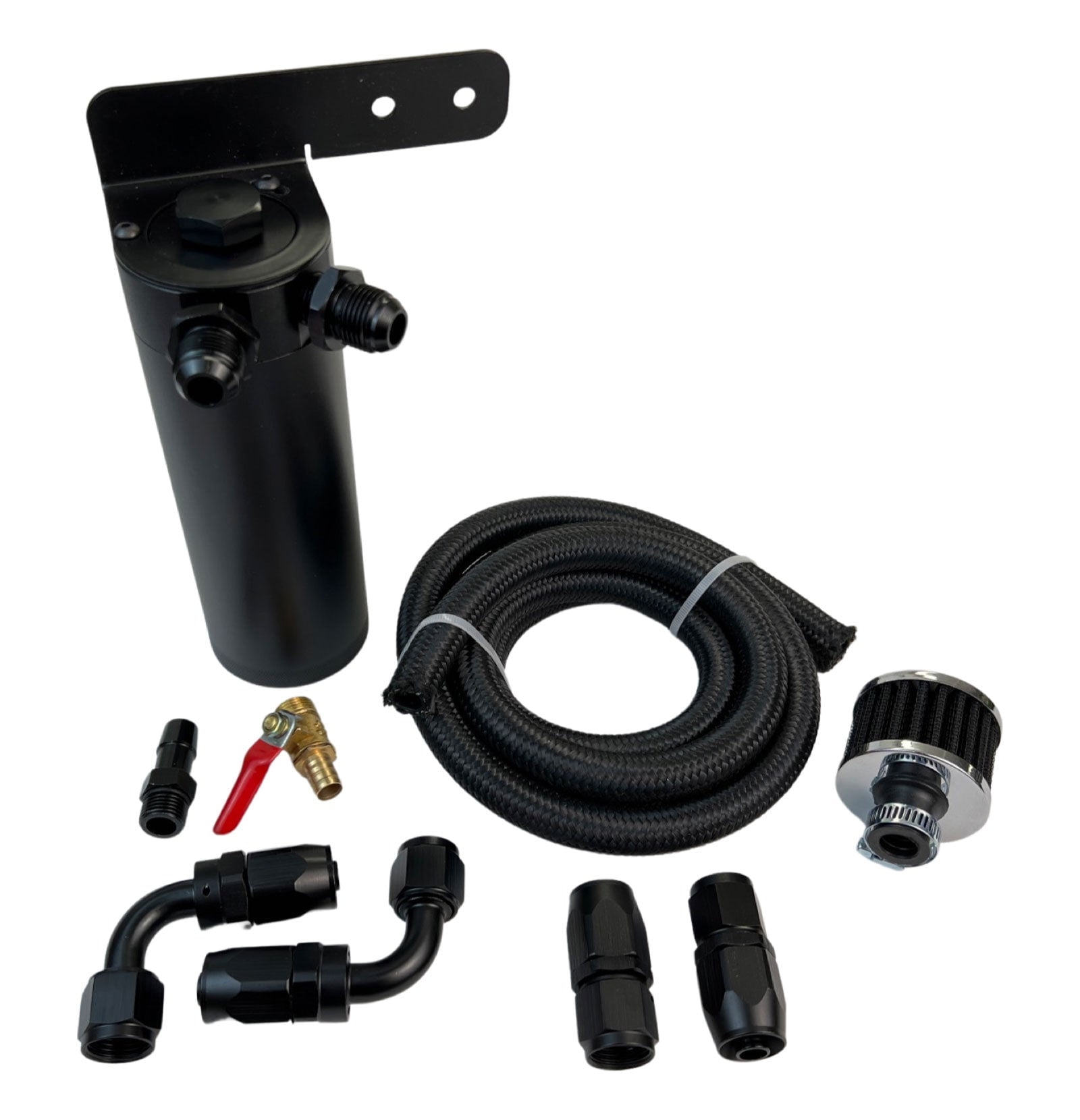 Universal Oil Catch Can XL 2Port -10AN + Mounting Bracket Kit + Filter ...