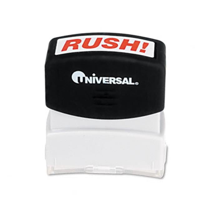 Universal One-Color Message Stamp Rush Pre-Inked/Re-Inkable Red Red ...