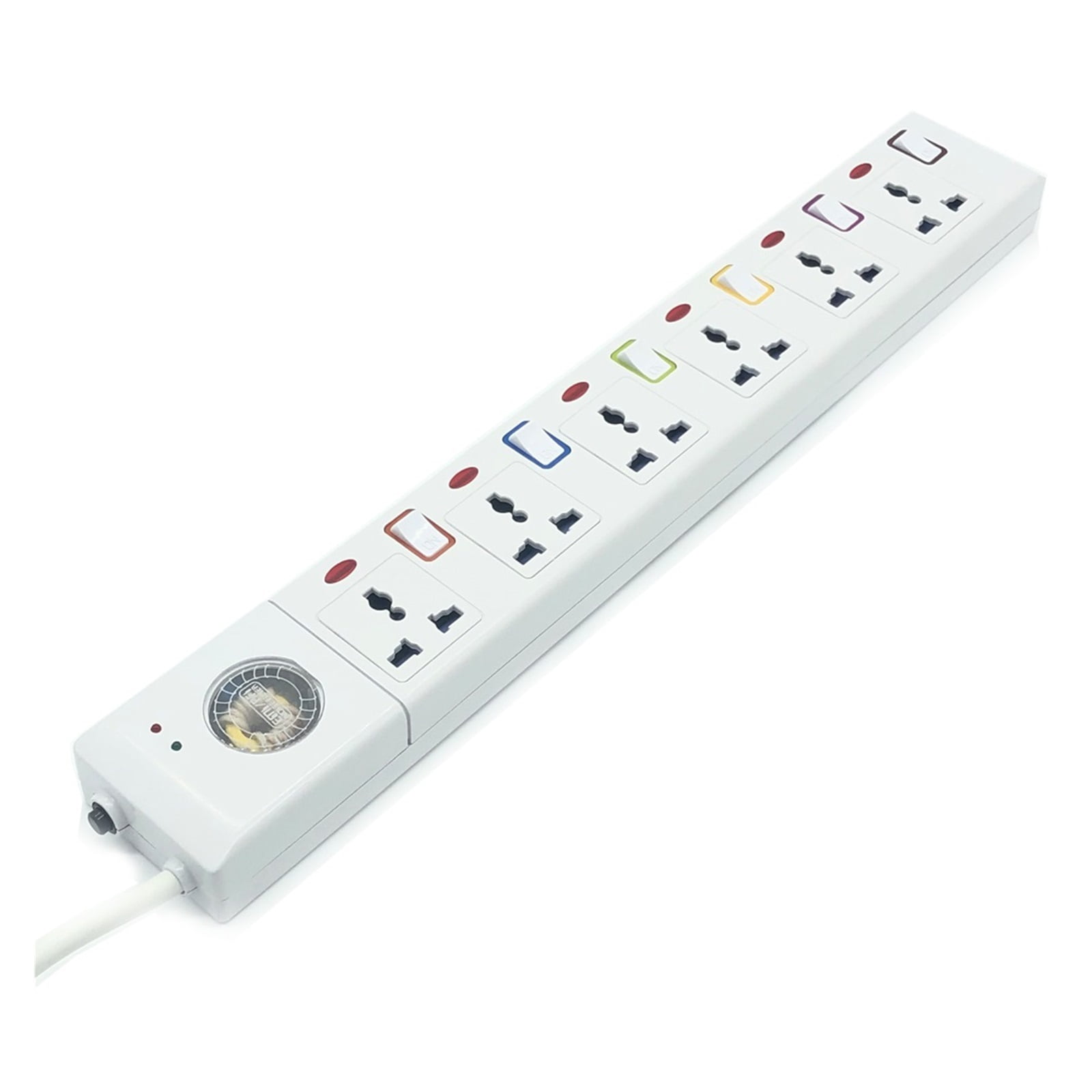Universal Outlets Power Strip Surge Protector 6 Way AC Sockets ...