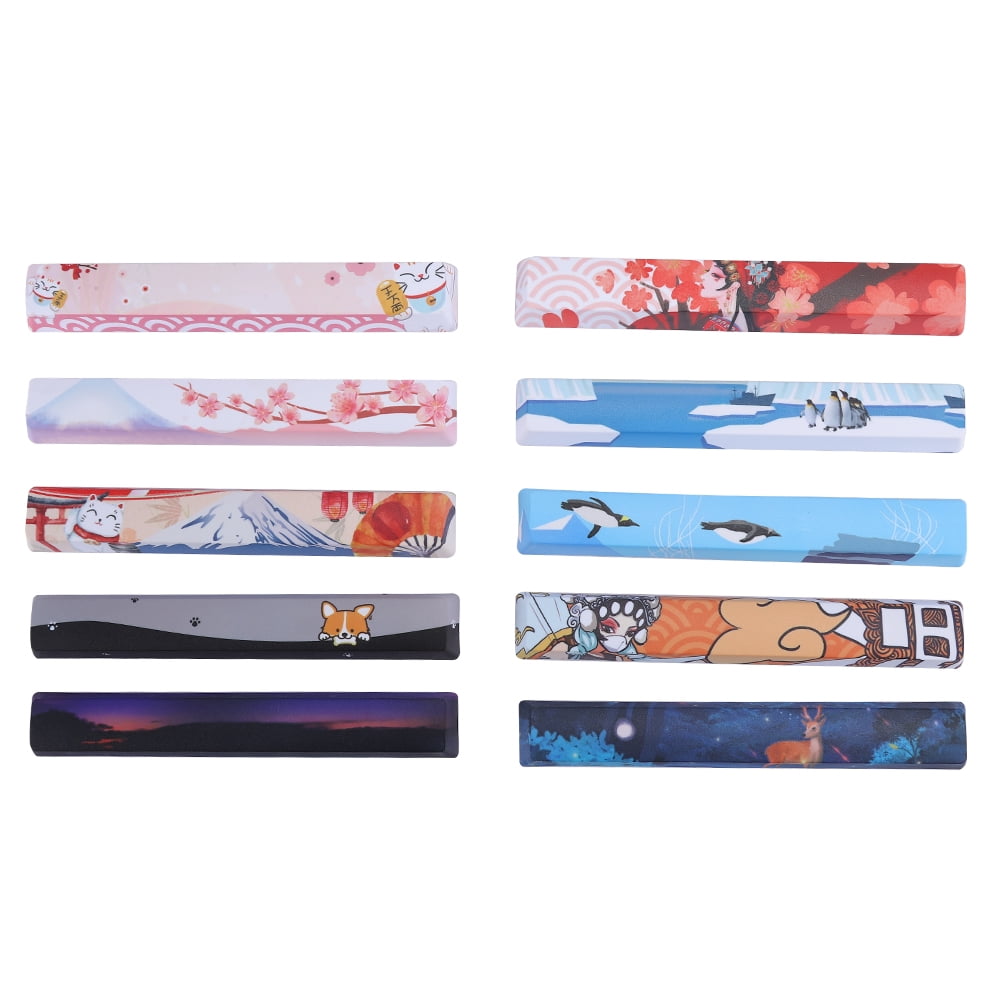 Universal PBT Keyboard Space Bar Caps, 10PCS Set for Mechanic Keyboards ...