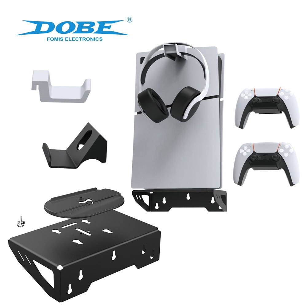 Universal PS5/PS5 Slim Wall Mount Kit - Wall-Mounted Console Bracket ...