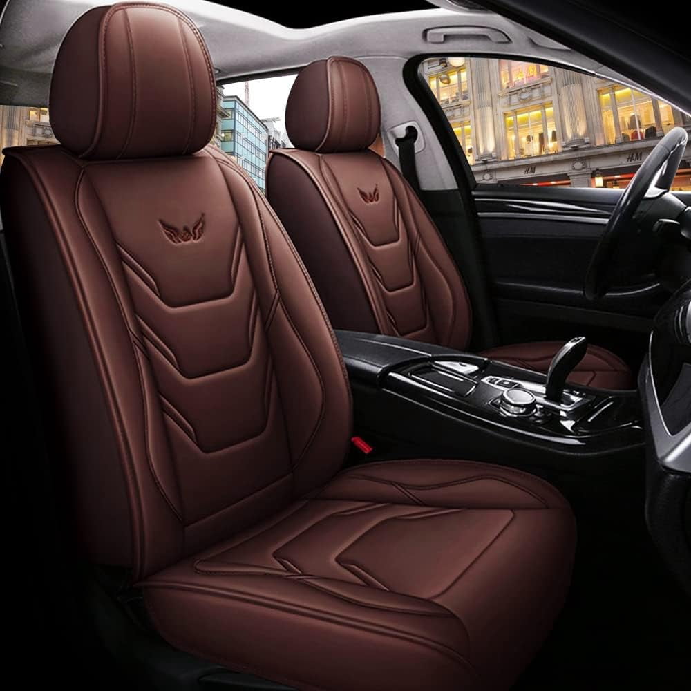 Universal PU Leather 5-Seats SUV Front & Rear Car Seat Cover Cushion ...