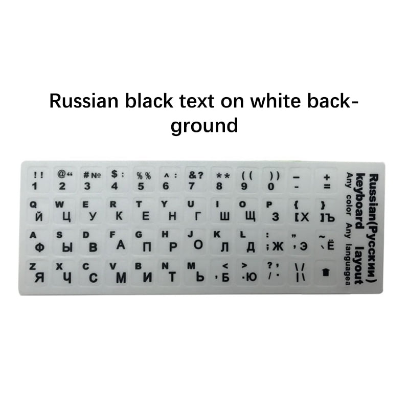 Universal PVC Self-adhesive Keyboard Sticker Layout Durable Alphabet ...