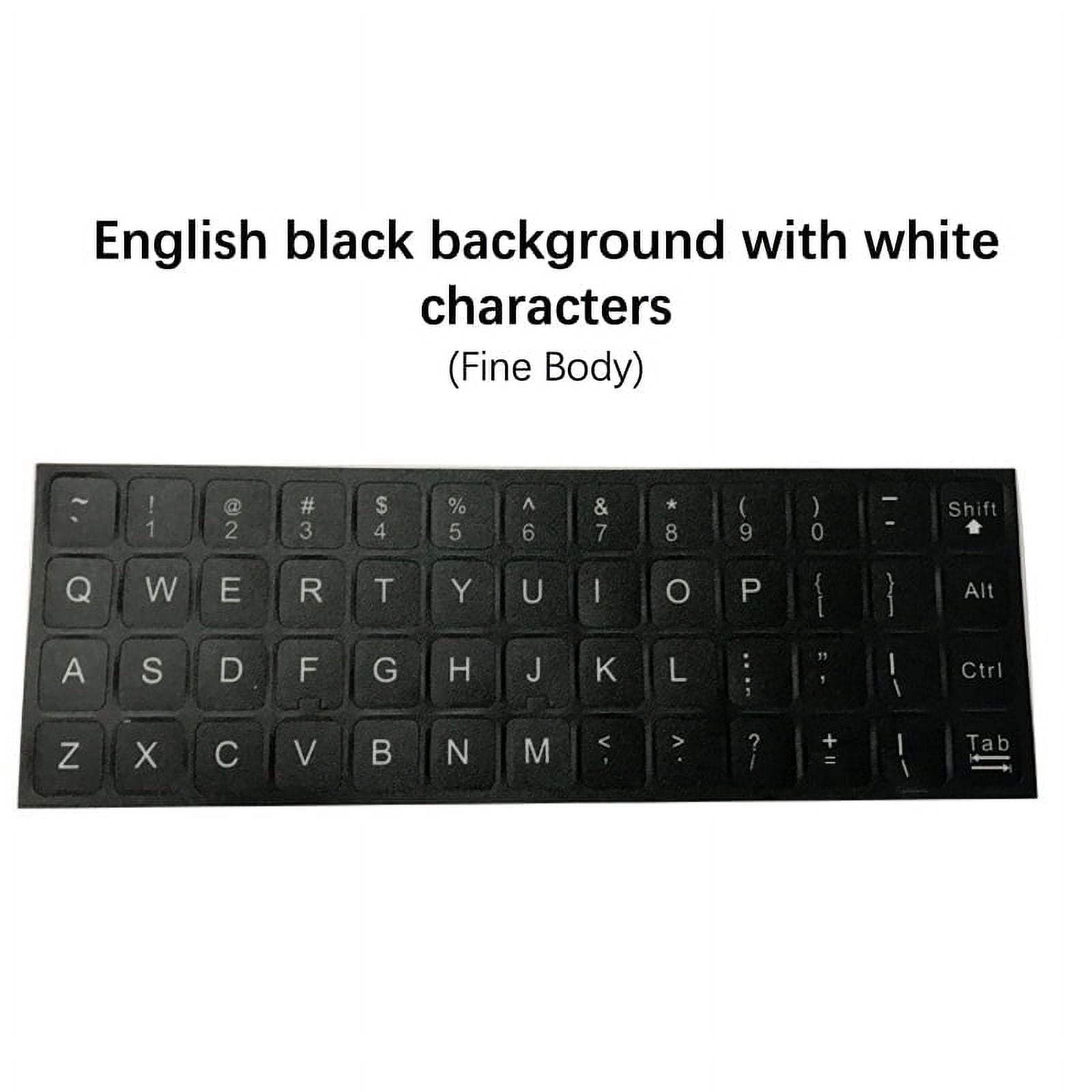 Universal PVC Self-adhesive Keyboard Sticker Layout Durable Alphabet ...
