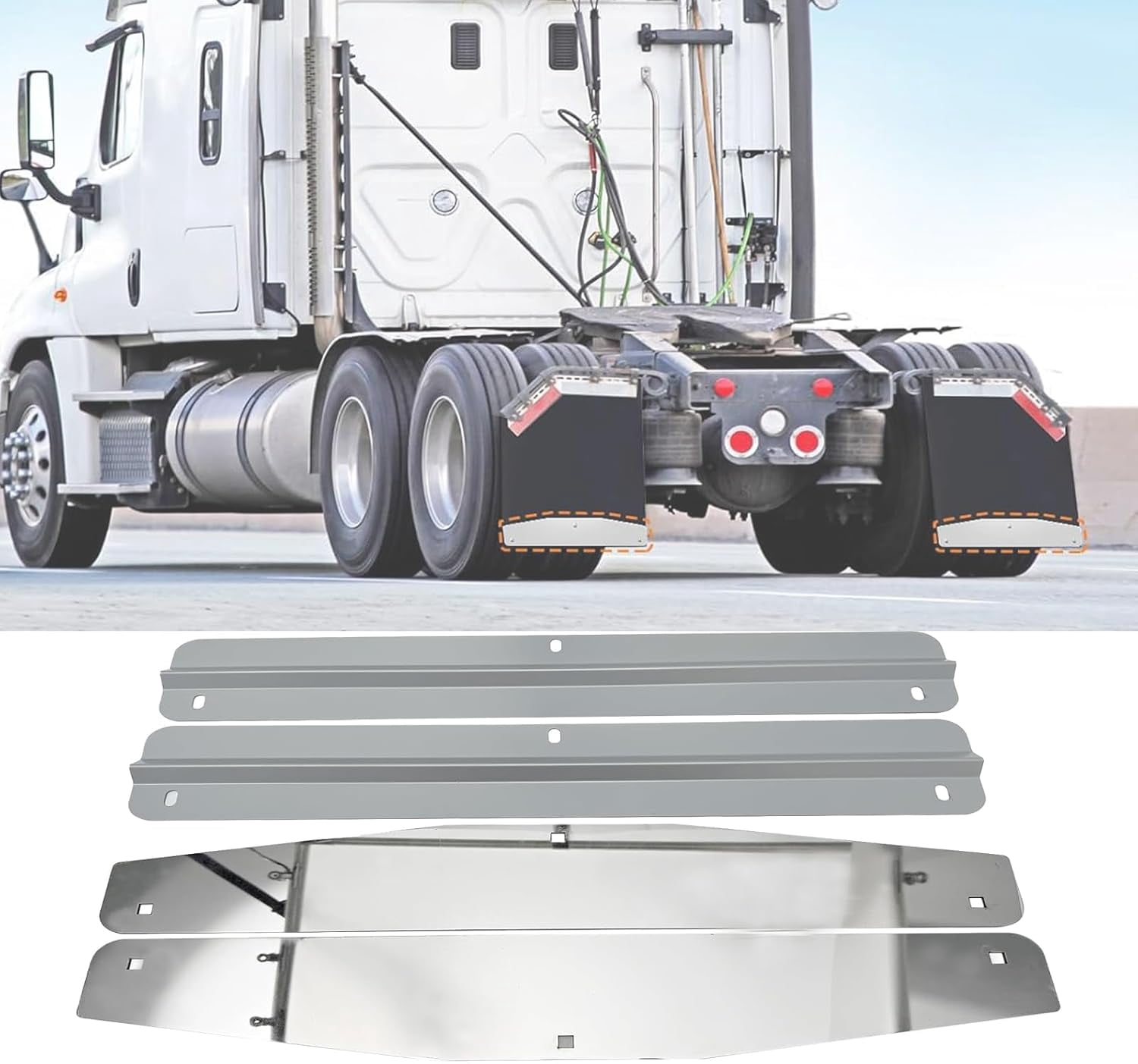 Universal Pair 24" X 4" Mud Flap Weights for Semi-Truck Mudflap 24 ...