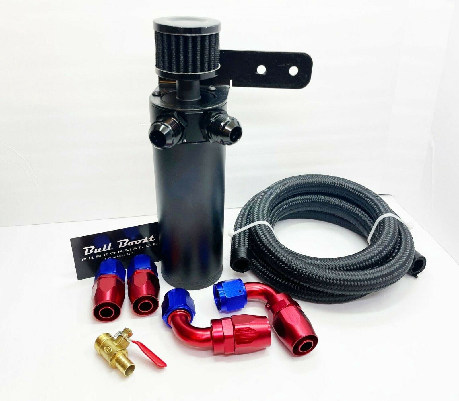 Universal Performance 7.5 oz Oil Catch Can 2 Port -8AN + Mounting ...