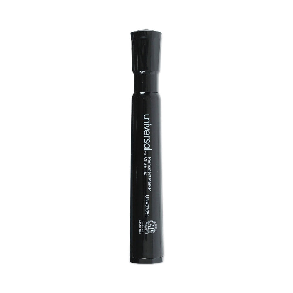 Universal Permanent Markers, Chisel Tip, Black, Dozen - Walmart.com