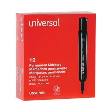 Universal Bold Red Permanent Marker with Broad Chisel Tip and Easy Grip Barrel - Low Odor (1 ...