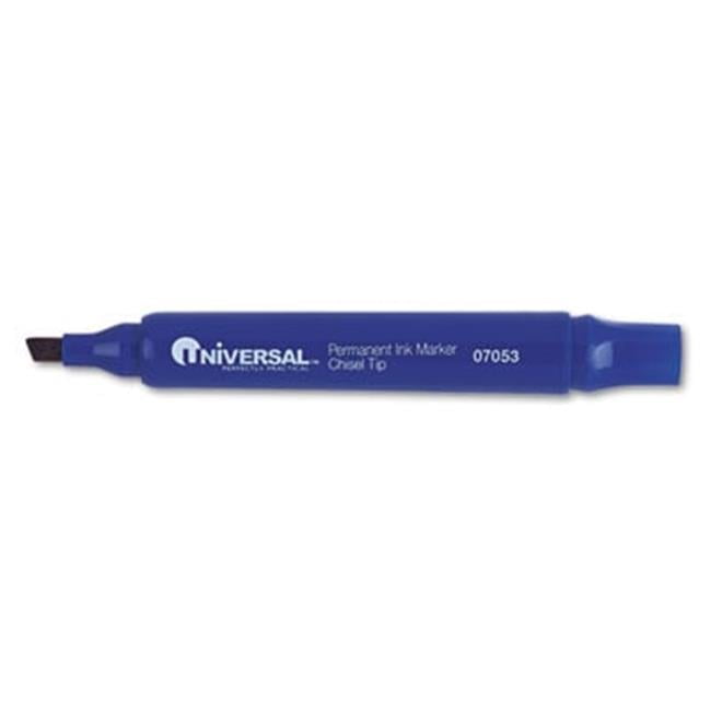 Universal Permanent Markers Chisel Tip Blue Dozen - Walmart.com