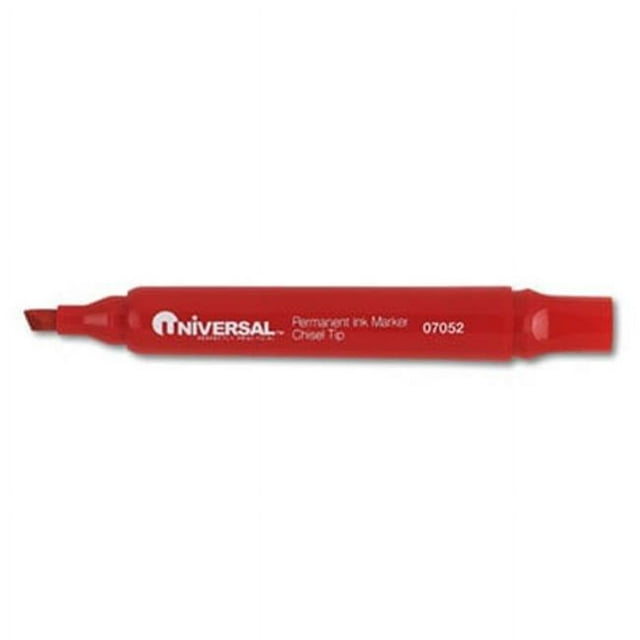 Universal Permanent Markers- Chisel Tip- Red- Dozen - Walmart.com