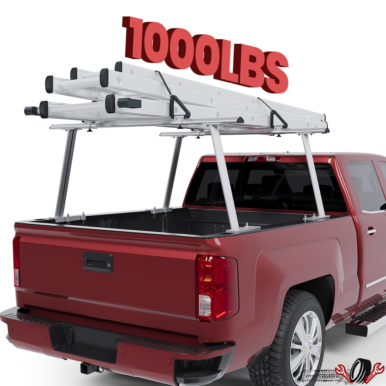 Universal Pickup Ladder Rack Truck Bed Luggage Carrier 1000 lb Kayak ...