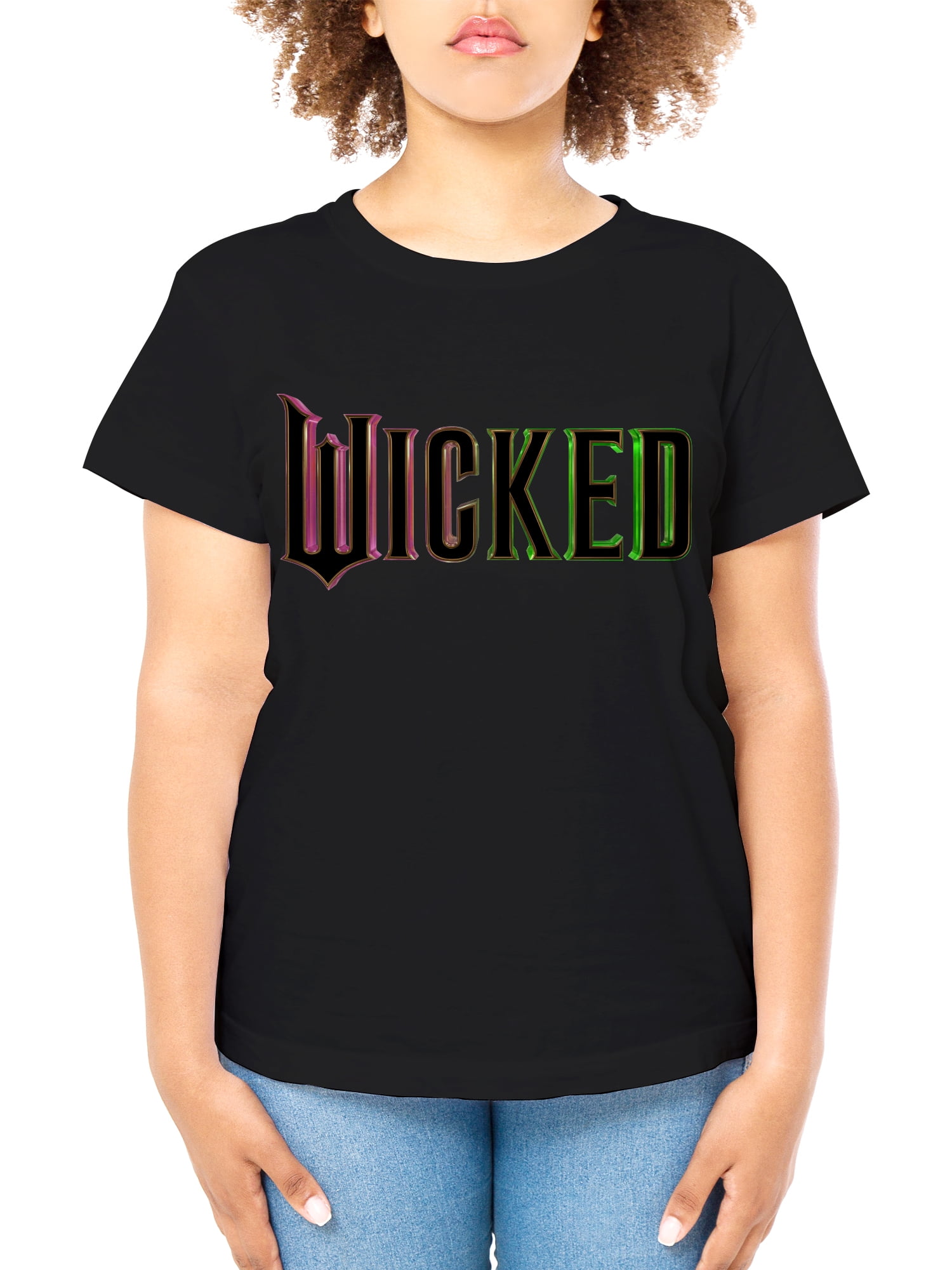 Universal Pictures Girl's Short Sleeve Crew Neck Wicked Print T Shirt ...