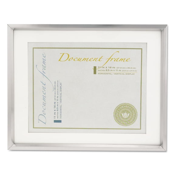 Universal Plastic Document Frame with Mat, 11 x 14 and 8.5 x 11 Inserts ...