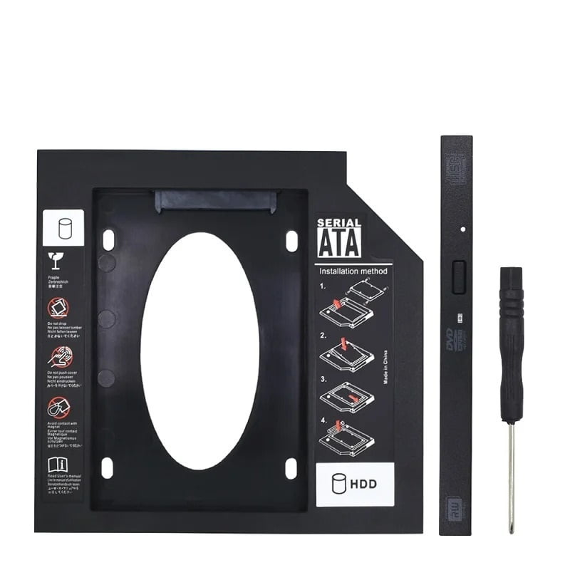 Universal Plastic HDD Caddy 9.5 12.7mm SATA 3.0 for 2.5'' SSD Hard ...