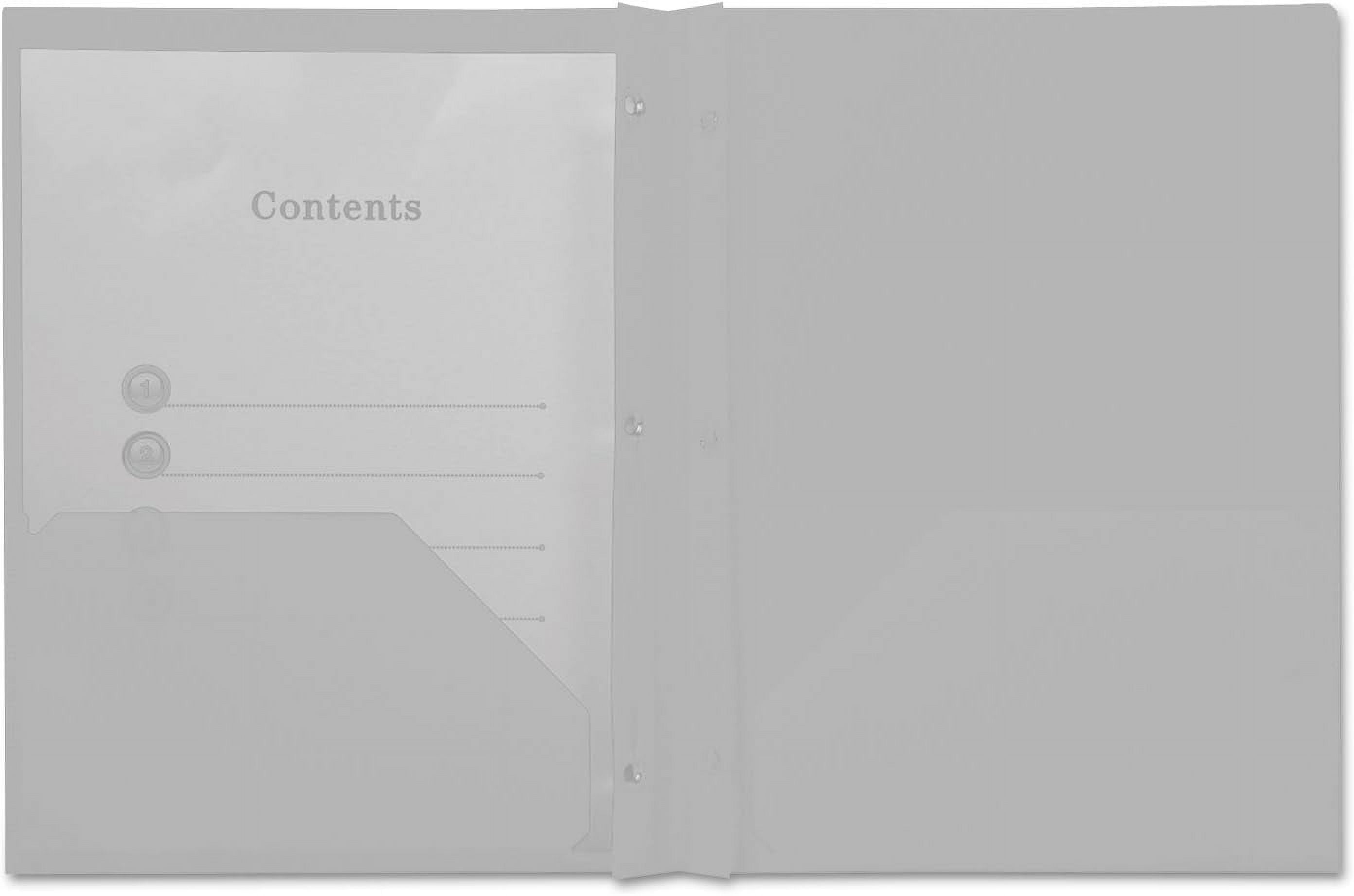 Universal Plastic Twin-Pocket Report Covers with Three-Prong Fastener ...