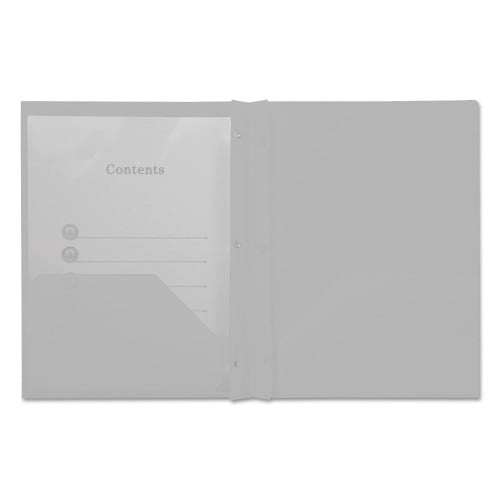 Universal Plastic Twin-Pocket Report Covers with Three-Prong Fastener ...