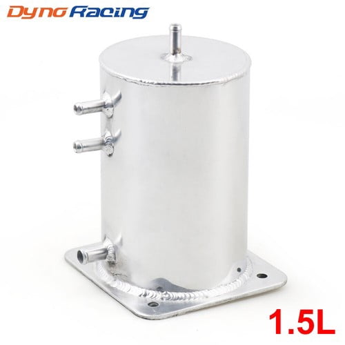 Universal Polished Aluminum 1.5L Oil Catch Can Alloy Fuel Swirl Pot ...