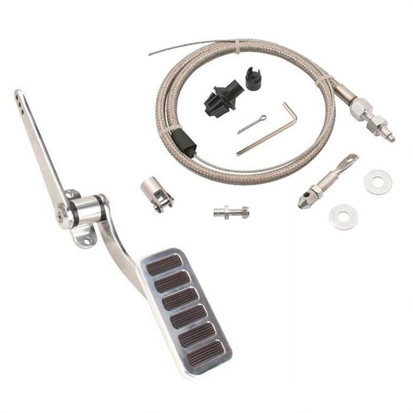 Universal Polished Aluminum Throttle Pedal with 6 Non-Slip Rubber ...