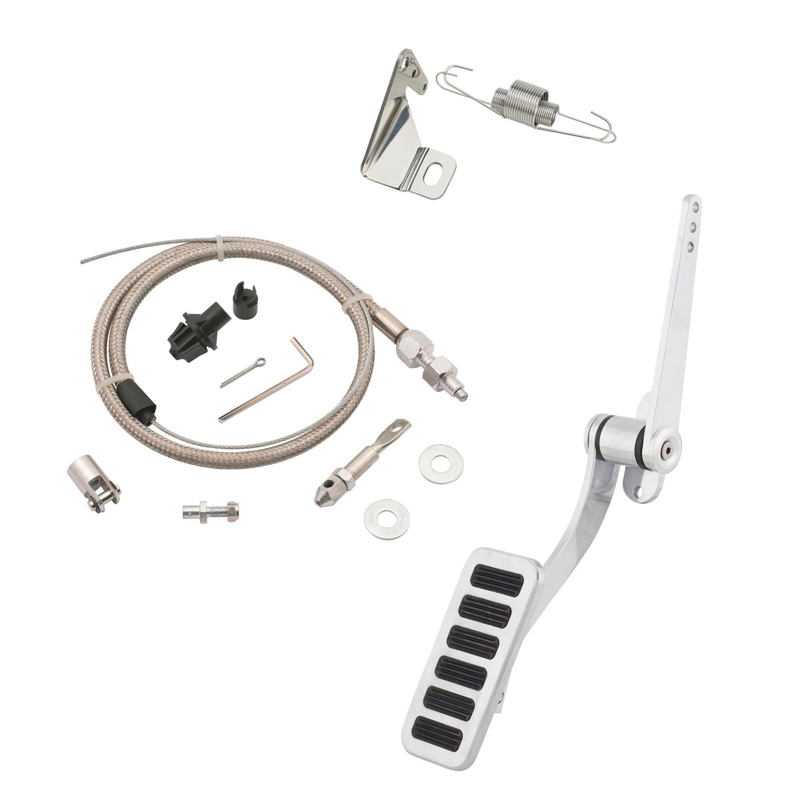 Universal Polished Aluminum Throttle Pedal, Cable & Carb Bracket ...