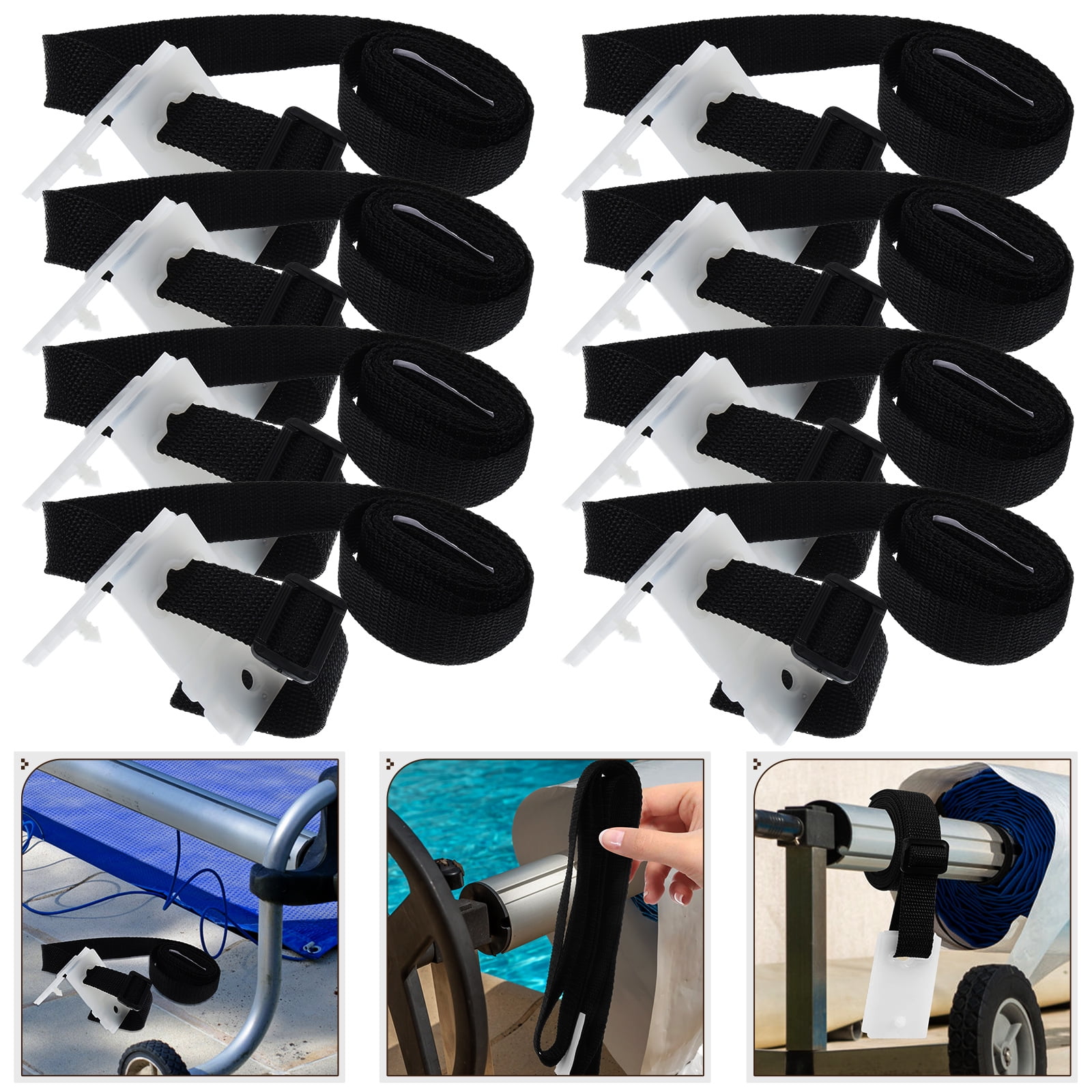 Pawsdot Pool Cover Strap Kit Black Plastic 1 Set - Walmart.com