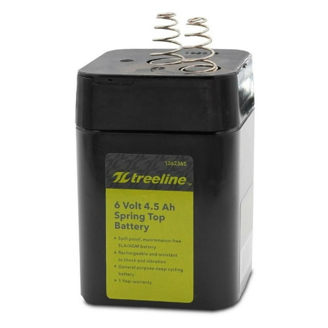 Universal Power Group 45954 6V 5Ah Spring Top AGM Rechargeable Battery ...