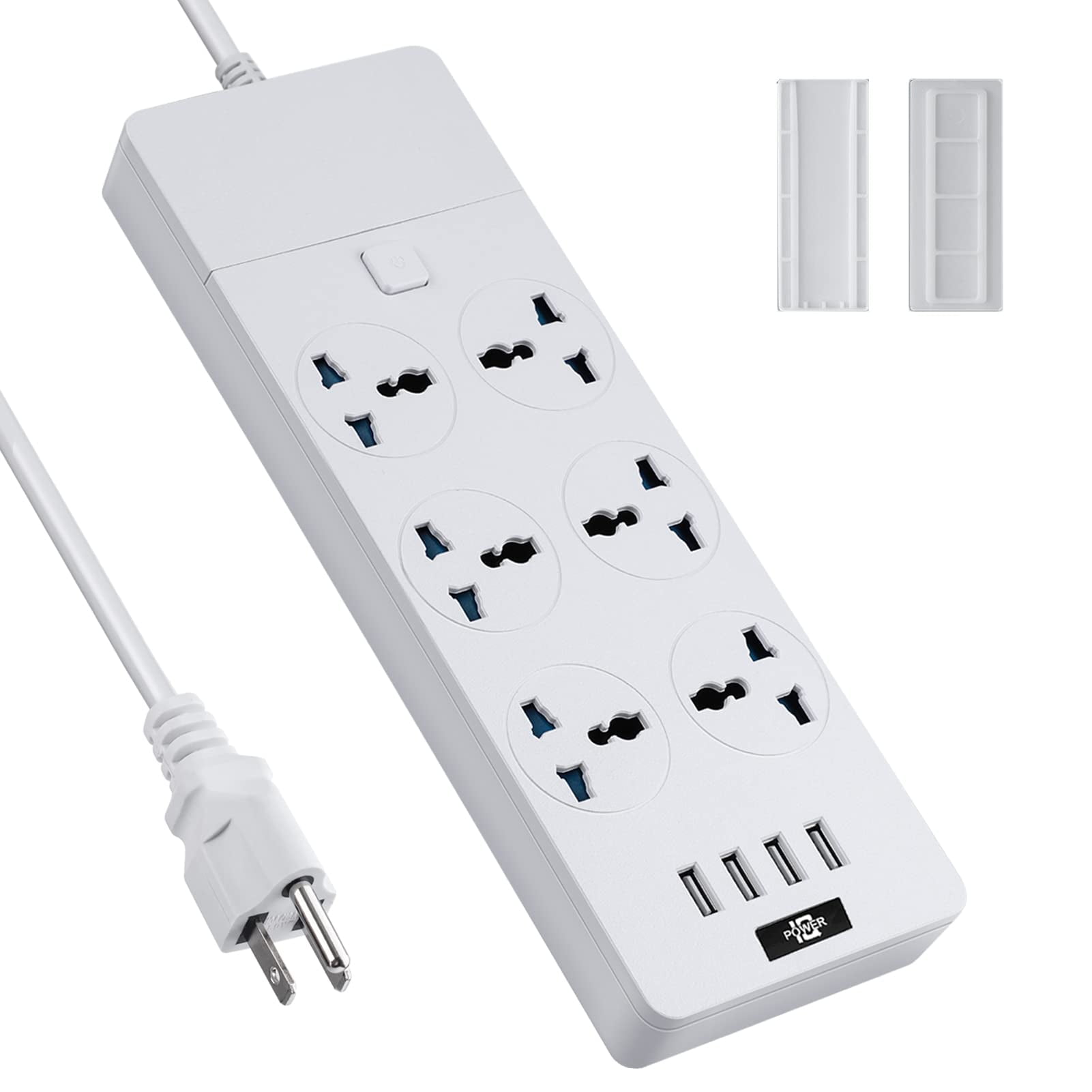 Universal Power Strip With 6ft Extension Cord, Multiple Outlets, 110 ...