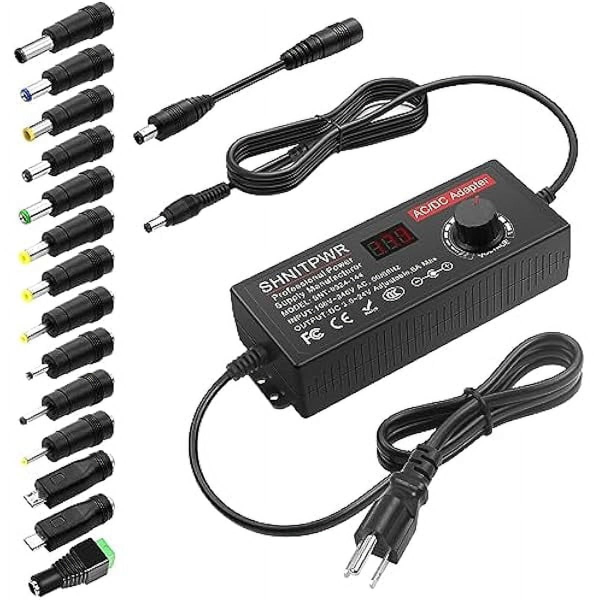 Universal Power Supply DC 24V 12V 5V 6V 9V 14V 19V Adjustable AC/DC ...