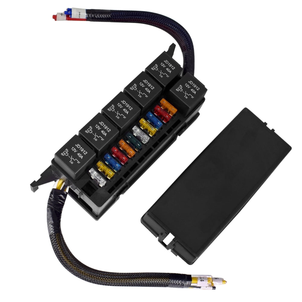 Universal Pre-Wired Fuse and Relay Box Automotive Kit for Marine Boat ...