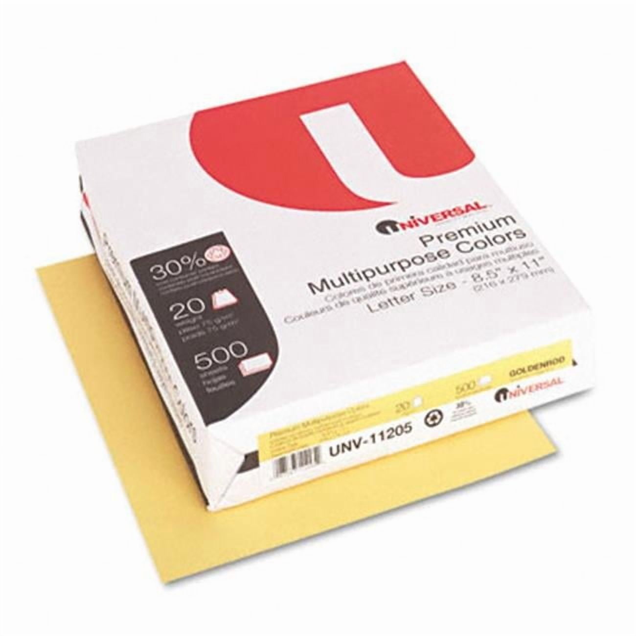 Universal Premium Color Copy/Laser Paper Goldenrod 20lb Letter 500 ...
