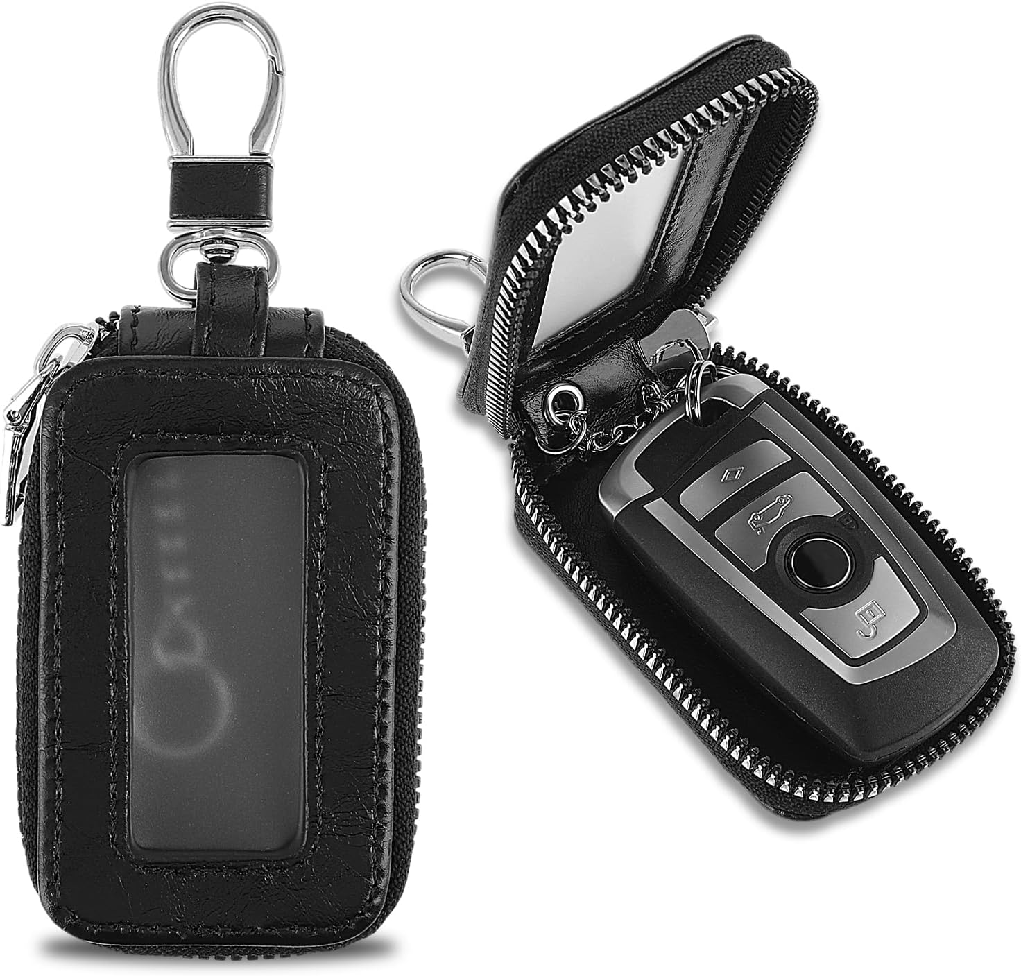 Universal Premium Key Fob Holder Keychain with Zipper Closure, Car Fob ...