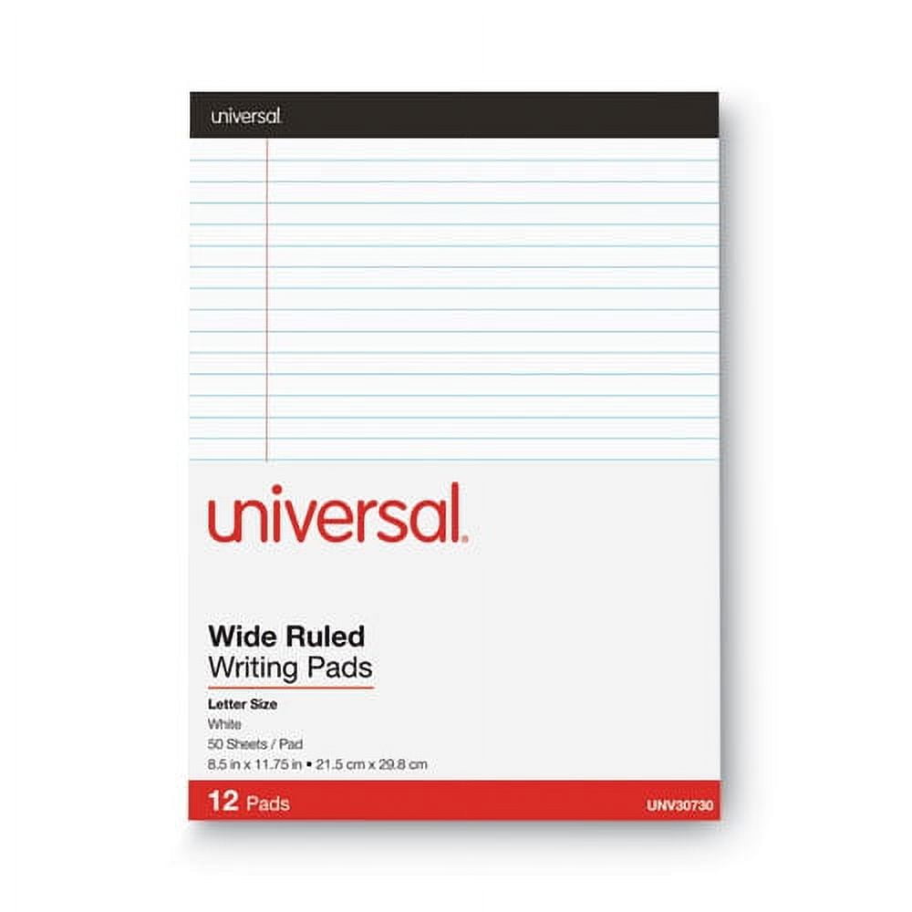 Universal Premium Ruled Writing Pads With Heavy-Duty Back, Wide/legal ...