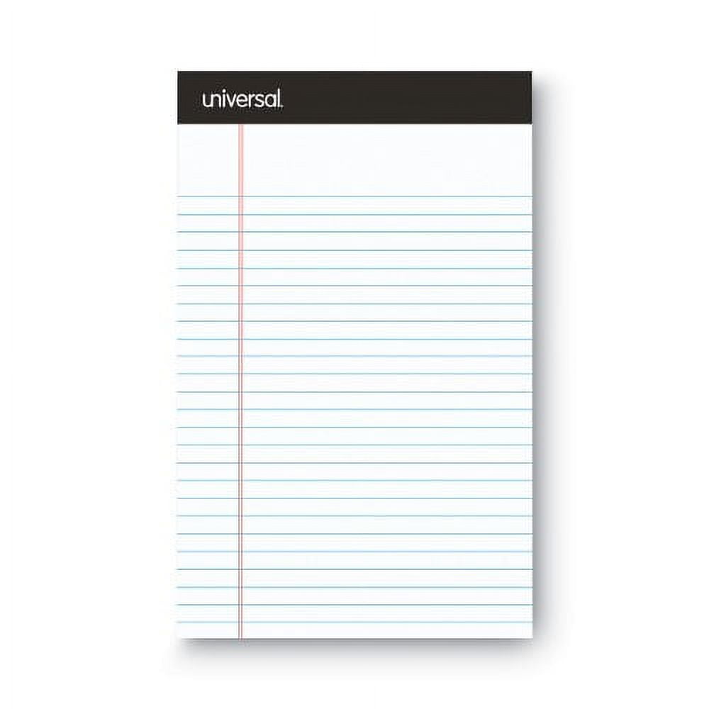 Universal Premium Ruled Writing Pads with Heavy-Duty Back, Narrow Rule ...