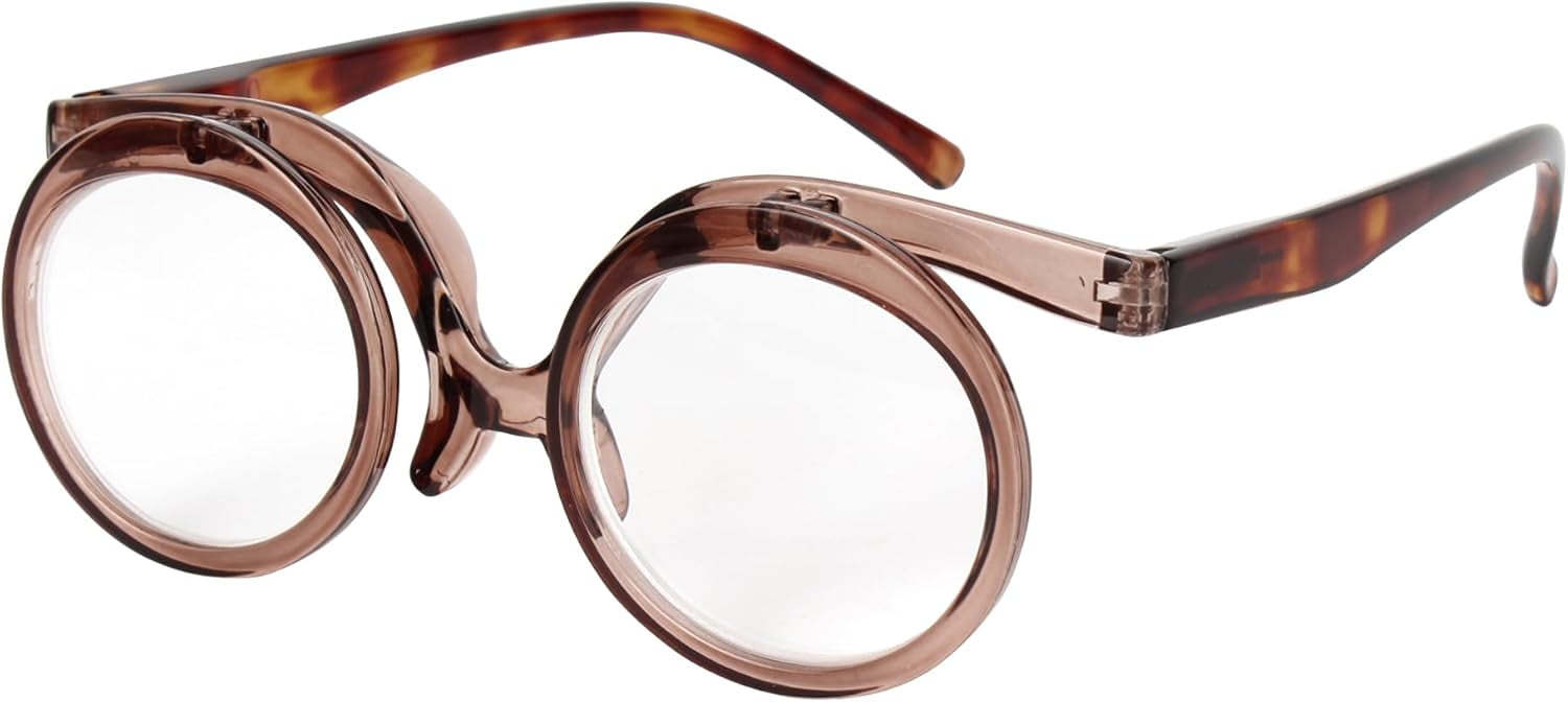 Universal Presbyopic Glasses Folding Magnifying Reading Eyeglasses Flip ...