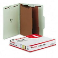 Four-Section Pressboard Classification Folders, 1 Divider, Letter Size ...
