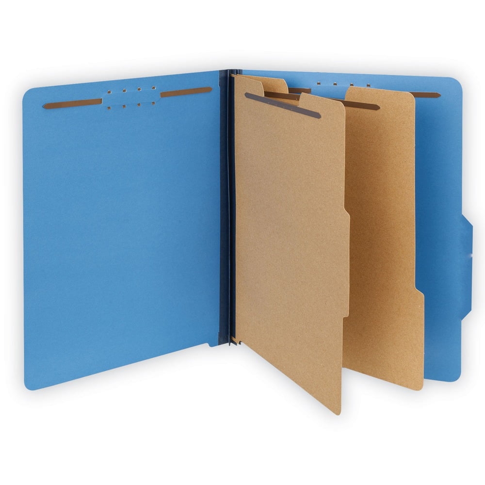 Universal Pressboard Classification Folders, Letter, Six-Section ...