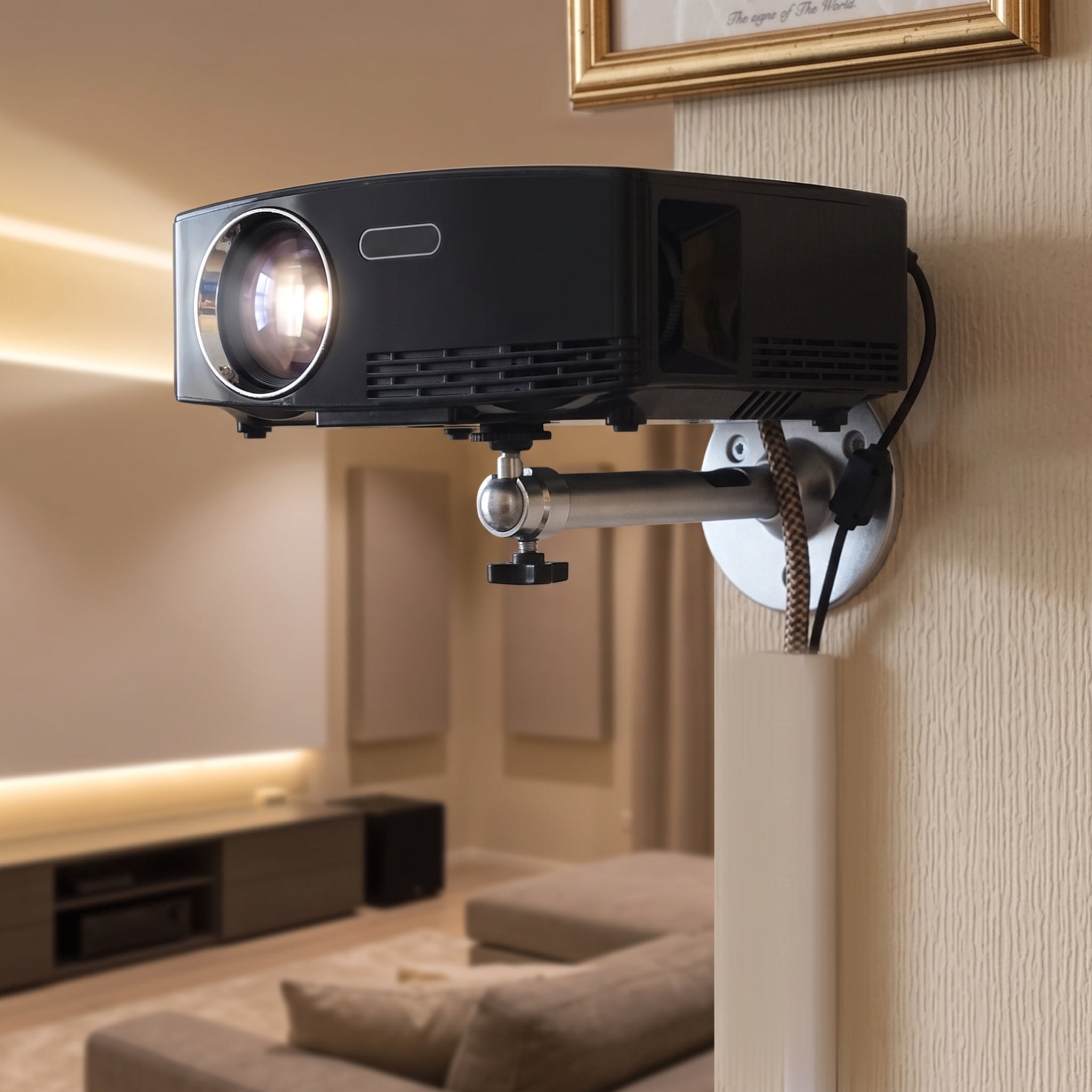 Universal Projector Wall Mount, Adjustable Ceiling Hanger for Mini ...