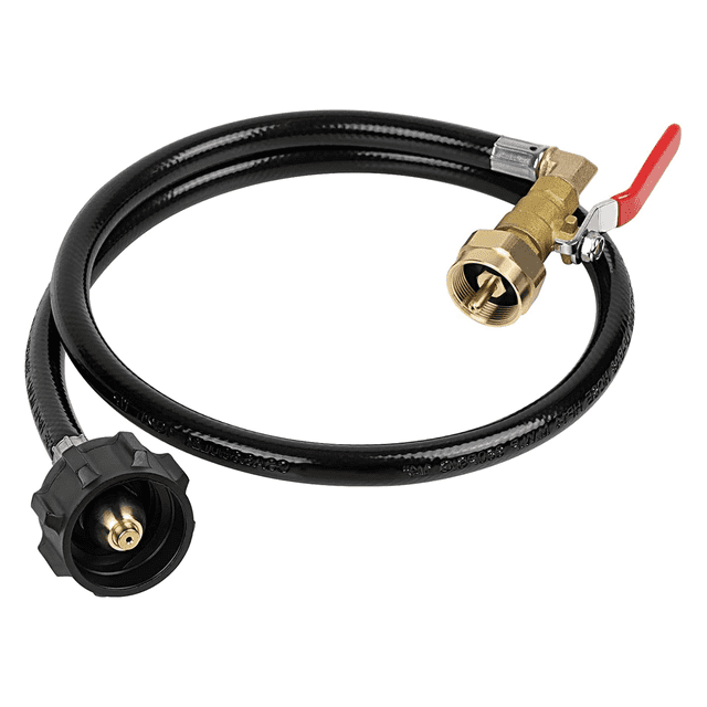 Universal Propane Adapter & 5ft Braided Hose, Converts 1lb to 20lb ...