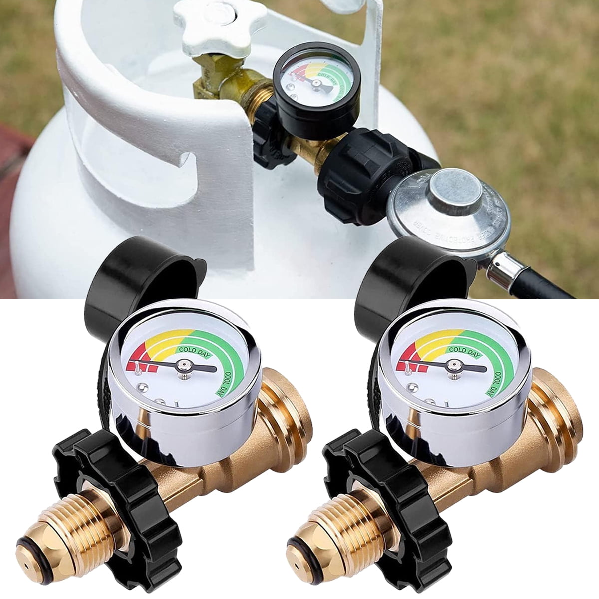 Universal Propane Tank Gauge, Fits for 5-100lb Propane Tank Cylinder ...