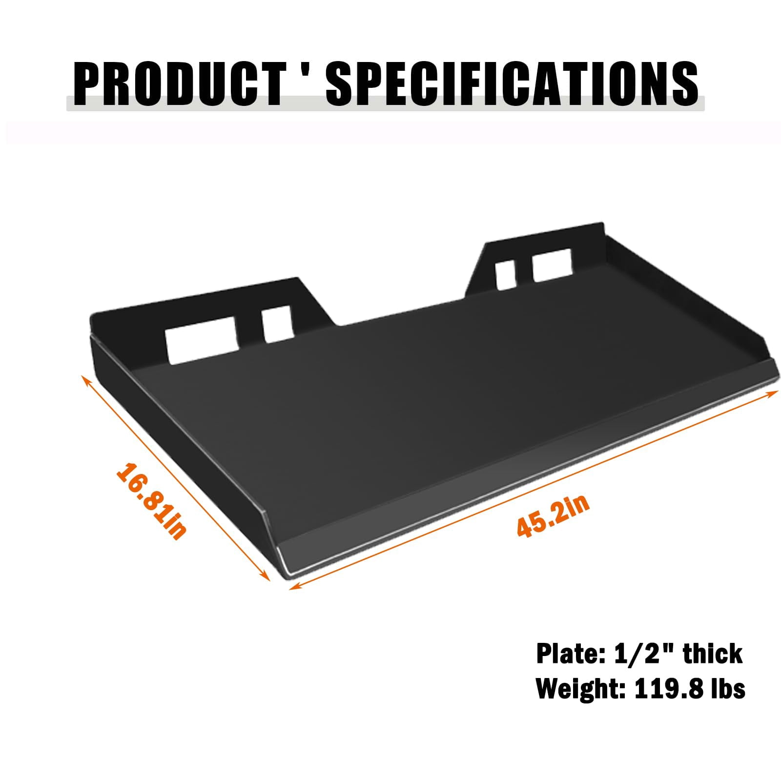 Universal Quick Attach Mount Plate, HeavyDuty Skid Steer Mount Plate ...