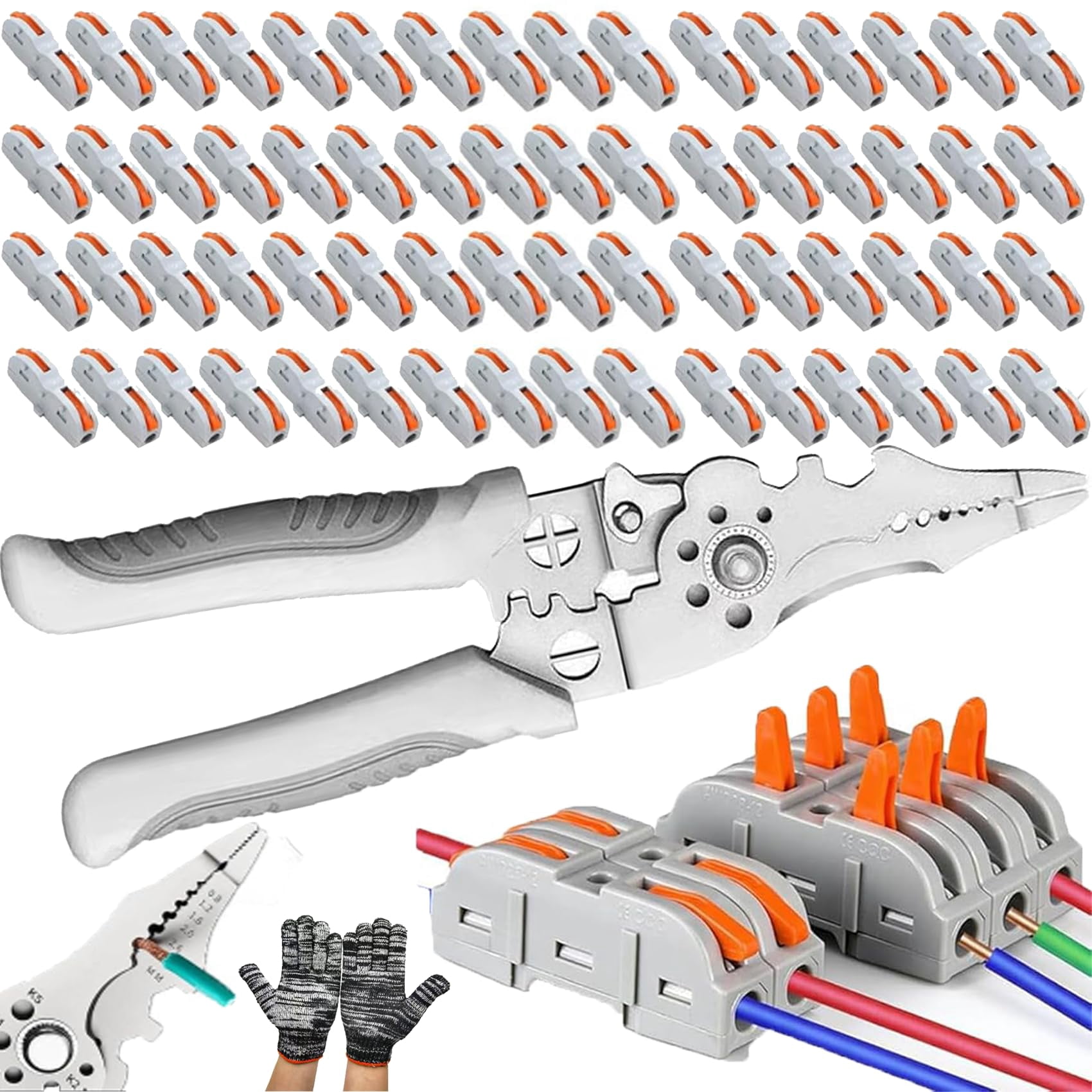 Universal Quick Lever Electrical Wire Connectors (24-12 Awg) Assortment ...